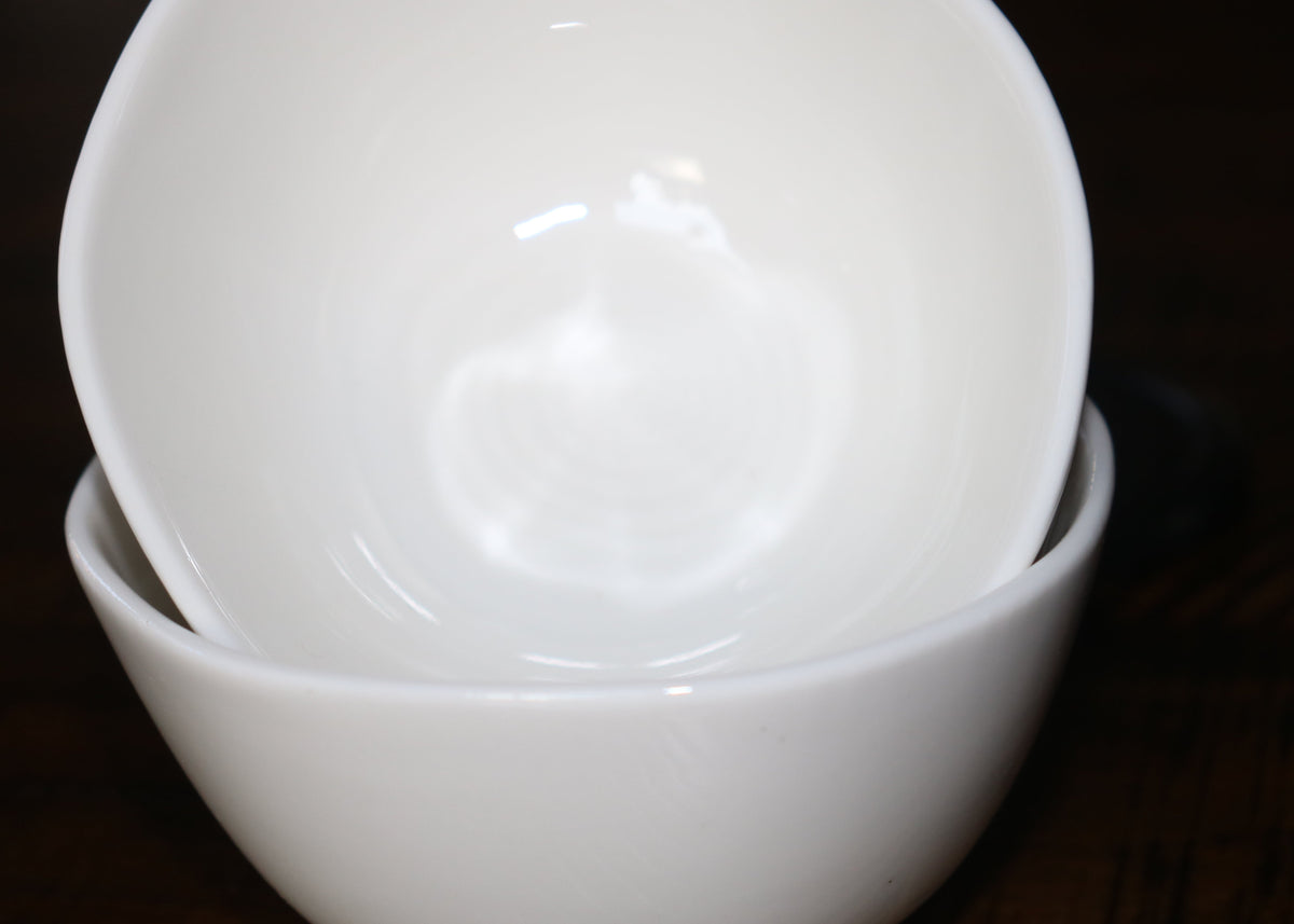 Porcelain Dipping Bowls - Boxed Set of 4, White Ribbed – ArtisanoDesigns